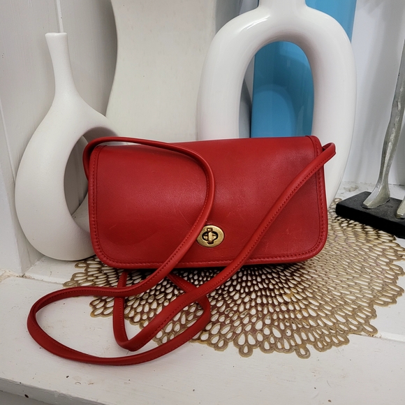 Coach | Bags | Vintage Coach Dinky Bag Red | Poshmark
